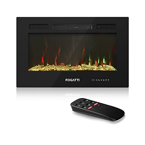FOGATTI Electric Fireplace 30 Inch Wall Mounted and Recessed, RV ...