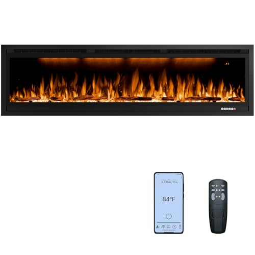 Rodalflame 60" WiFi-Enabled Electric Fireplace Insert, APP Smart ...
